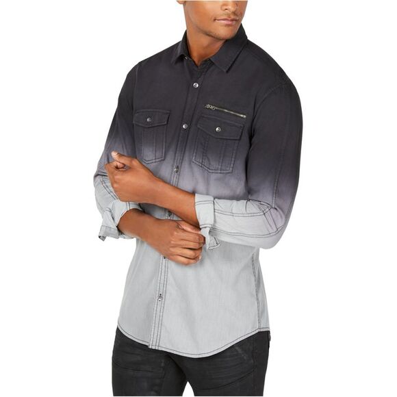INC International Concepts | Shirts | Inc Mens Ombre Button Up Shirt ...